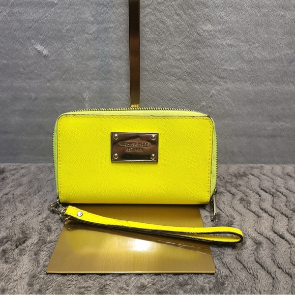 Michael Kors | Bags | Michael Kors Vibrant Yellow Wristlet Project ...